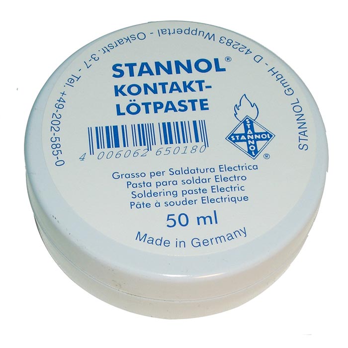 Stannol Soldeer pasta blik 50g - Installatiegereedschap.nl